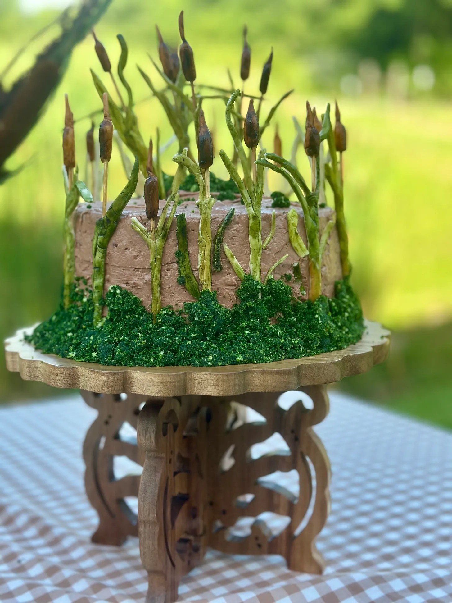 Chocolate Cattail Cake – The Bayou Belle